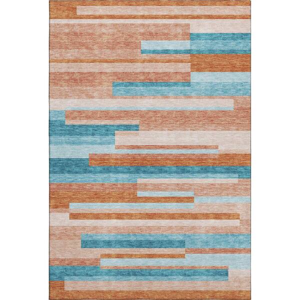 Addison Rugs Mayfield Premium Machine Washable Abstract AMF956 Orange 5 ...