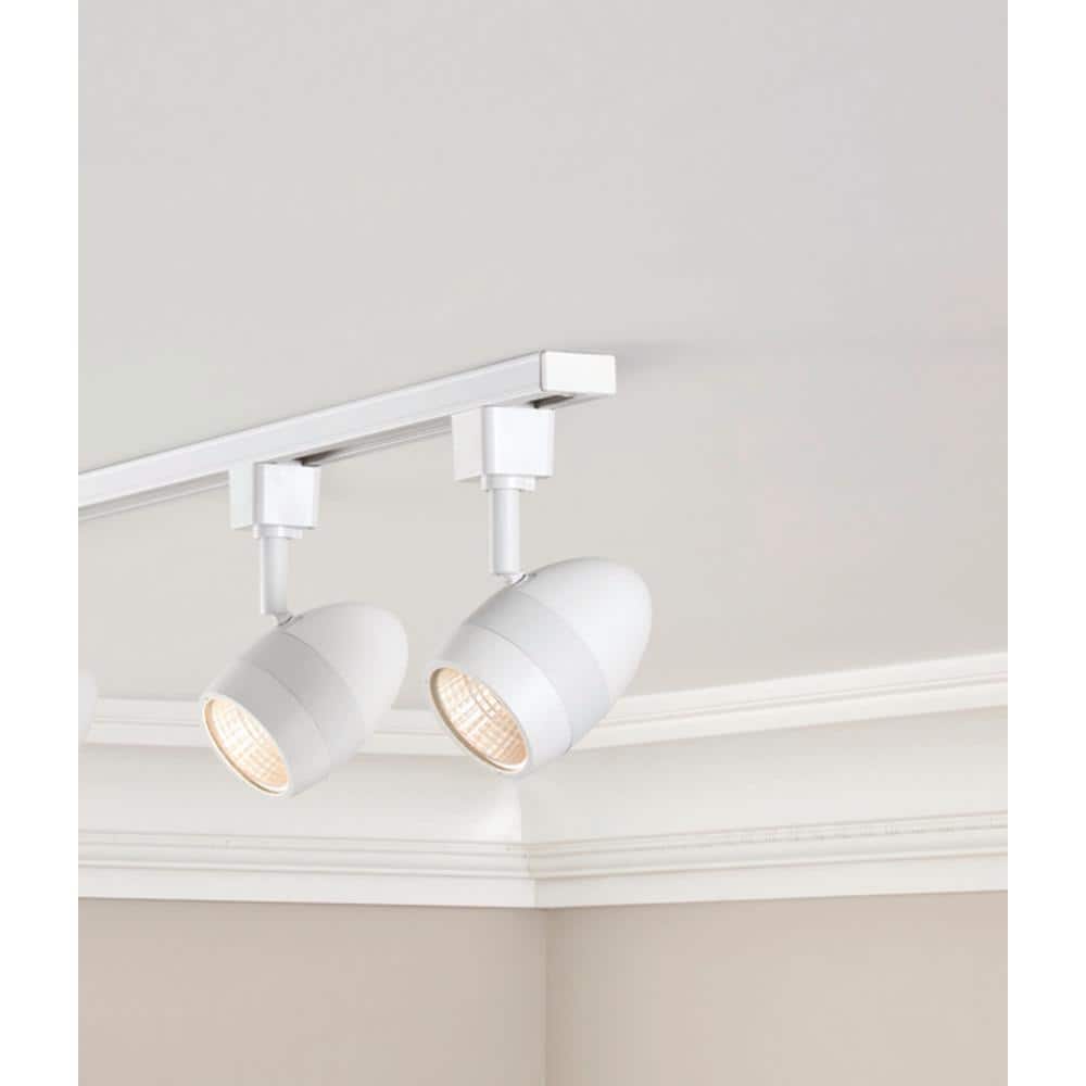 Buy 4 ft. 3-Light White Integrated LED Linear Track Lighting Kit with ...