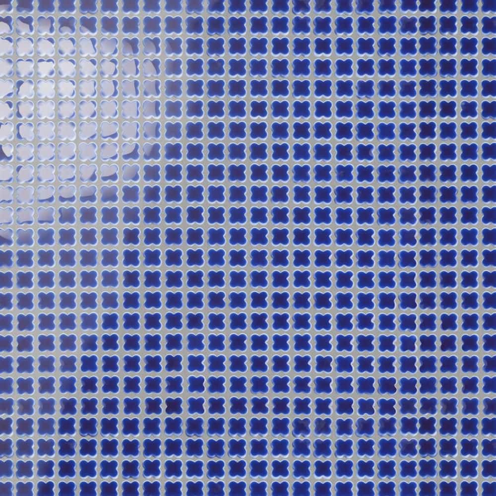 Merola Tile Fioretti Glossy Cobalt Blue 12 in. x 12 in. Porcelain Floor ...