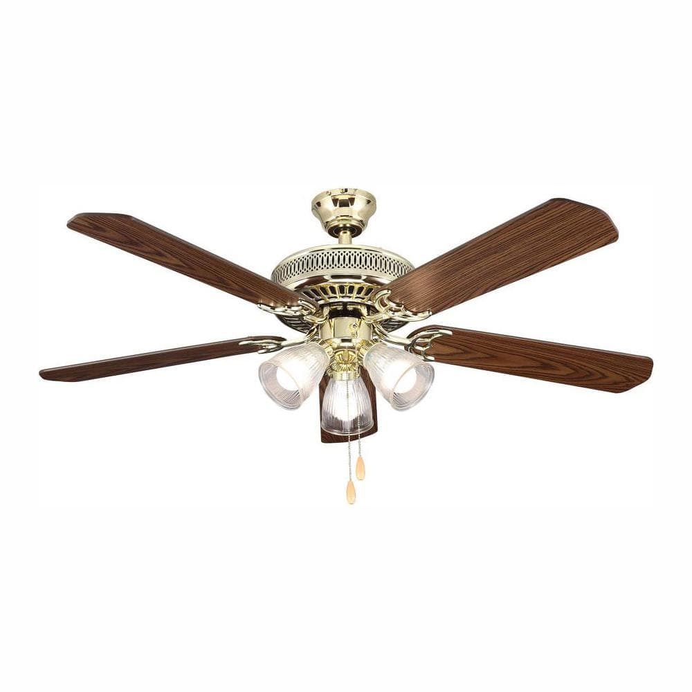 Reviews for Hampton Bay 52 in. LED Landmark Indoor Polished Brass ...