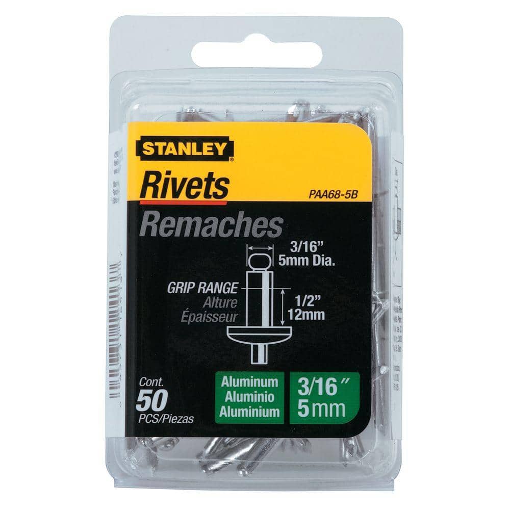 Stanley 3/16 in. Aluminum Rivets (50 Pack) PAA68-5B - The Home Depot
