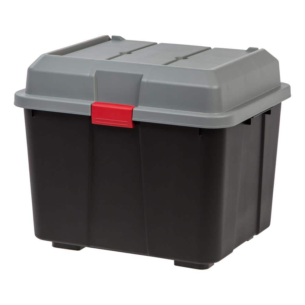 IRIS 67 qt. Hinged Black Lid Storage Trunk (4 per Pack) 585725 - The ...