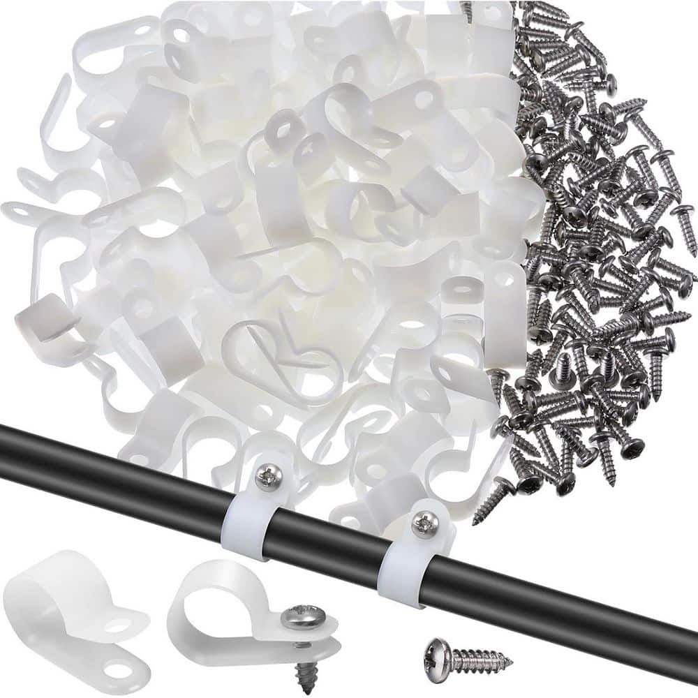 Yichuhaoxi R-Type Clip Cable Fastener Wire Clamp Nylon Screw Mounting ...