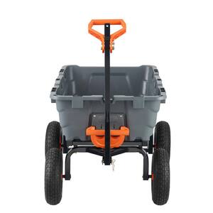 GORILLA CARTS 4 cu. ft., 900 lbs. Heavy-Duty Steel Utility Garden Cart, 4 cu. ft., 10 in ...
