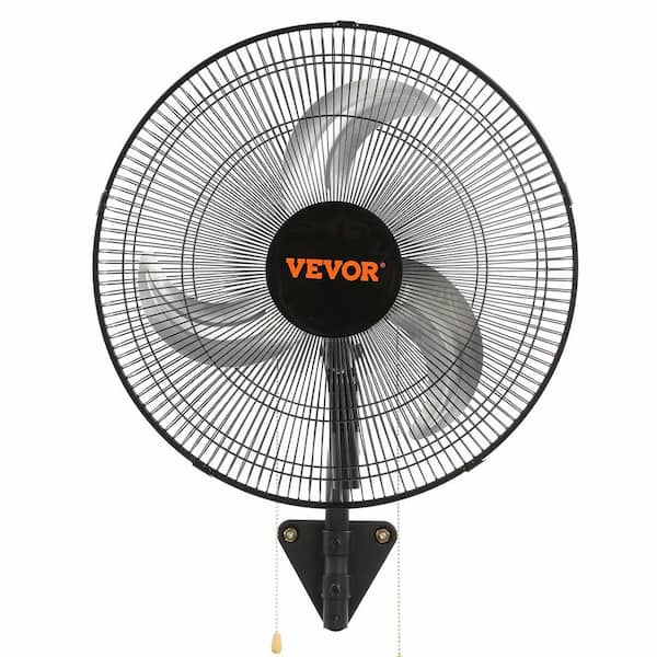 cadeninc Black 18 in. 3-Speed Industrial High Velocity Wall Mount Fan ...