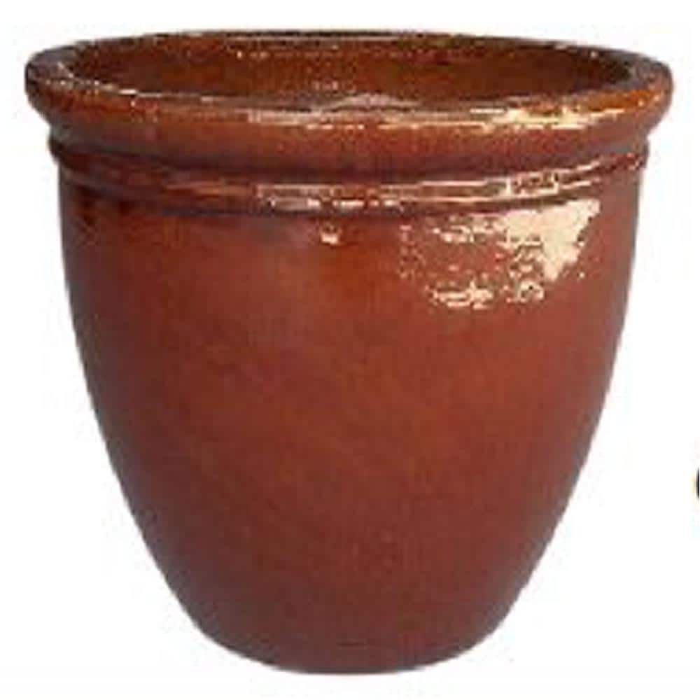 Medium 15.75 in. Blue Clay Pot 848505008684 - The Home Depot