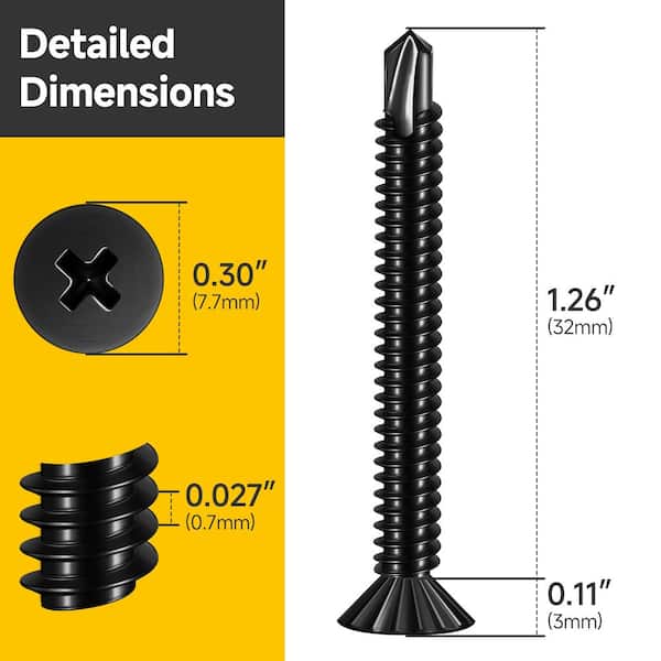 Black - Self Drilling Screws - The Home Depot