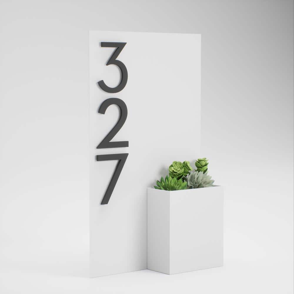 POST & PORCH Curb Appeal Rectangle Address Planter curb-white - The ...