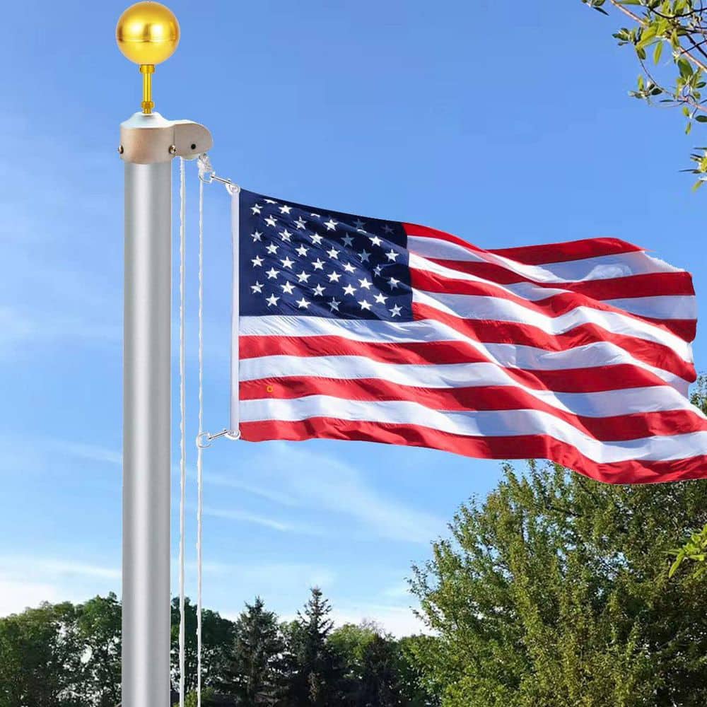Ball Series 3 in. 2-Position Aluminum Flag Pole Hardware Kit (1-Pack ...