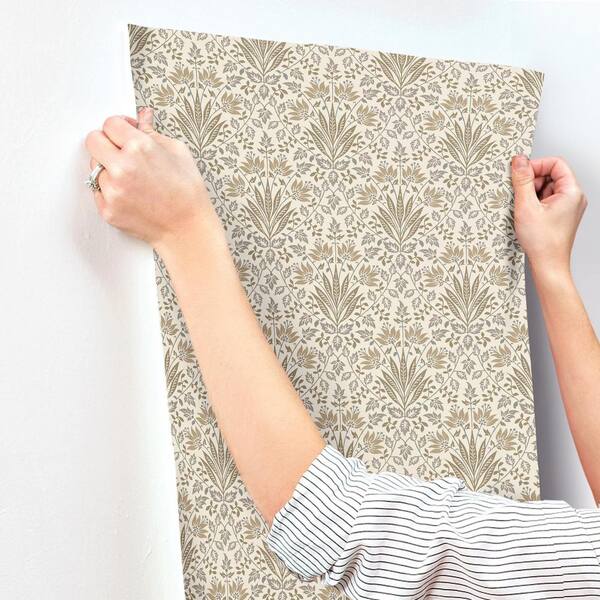 CHRIS LOVES JULIA Woodbury Brown Floral Damask Wallpaper 4173-27633 ...