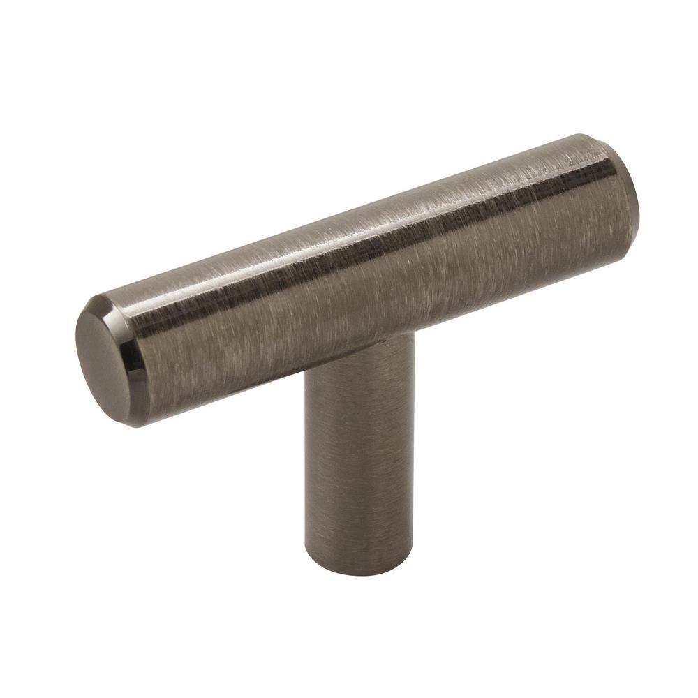 Amerock Bar Pulls 1-15/16 in. (49mm) Modern Gunmetal Bar Cabinet Knob ...