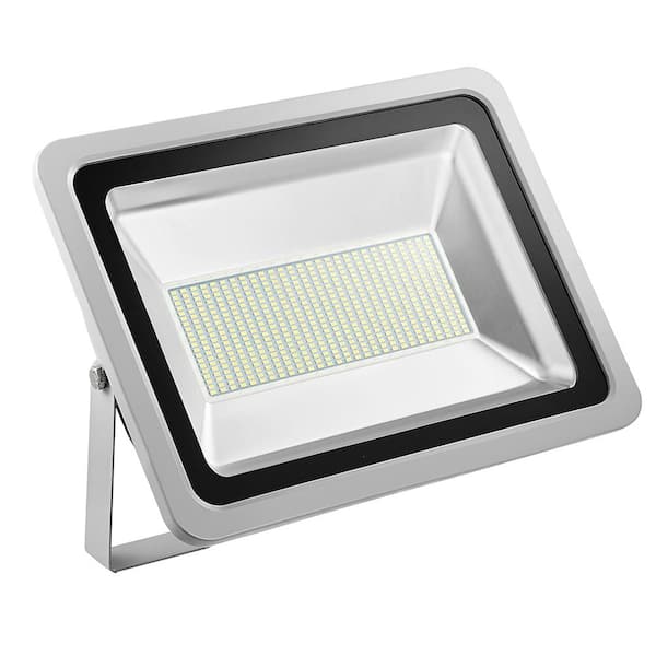 300-Watt Gray Outdoor Integrated LED Flood Light 6500K Cool White ...