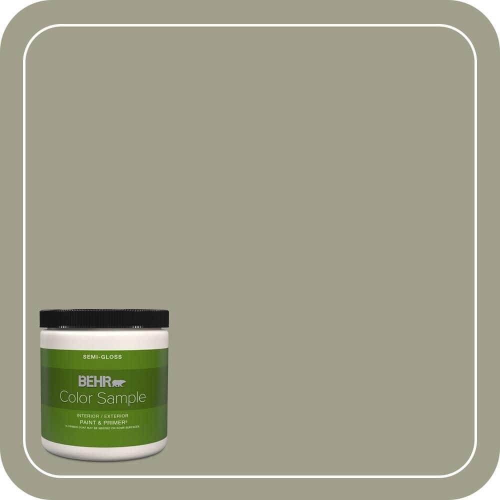 BEHR PREMIUM PLUS 8 oz. #BXC-82 Potting Moss Semi-Gloss Interior ...