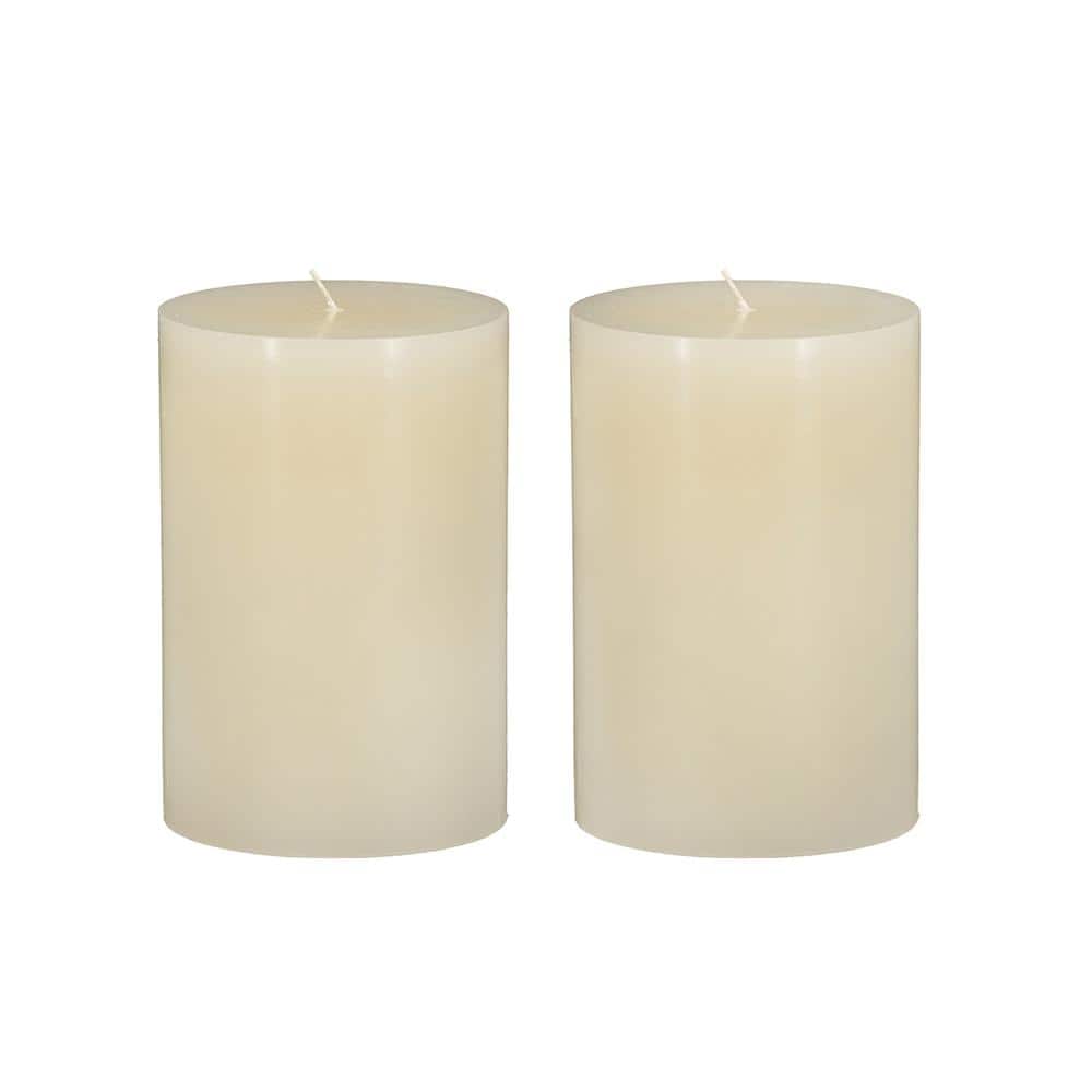 4 in. W x 6 in. H Ivory Unscented Soy Wax Candle (2-Pack) for Any ...