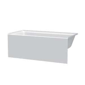 DreamLine Prism 60 in. x 30 in. Acrylic Alcove Soaking Bathtub with ...