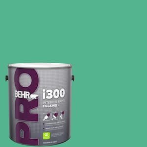 BEHR PRO 5 gal. #MQ4-16 Aruba Green Eggshell Interior Paint PR33305 ...