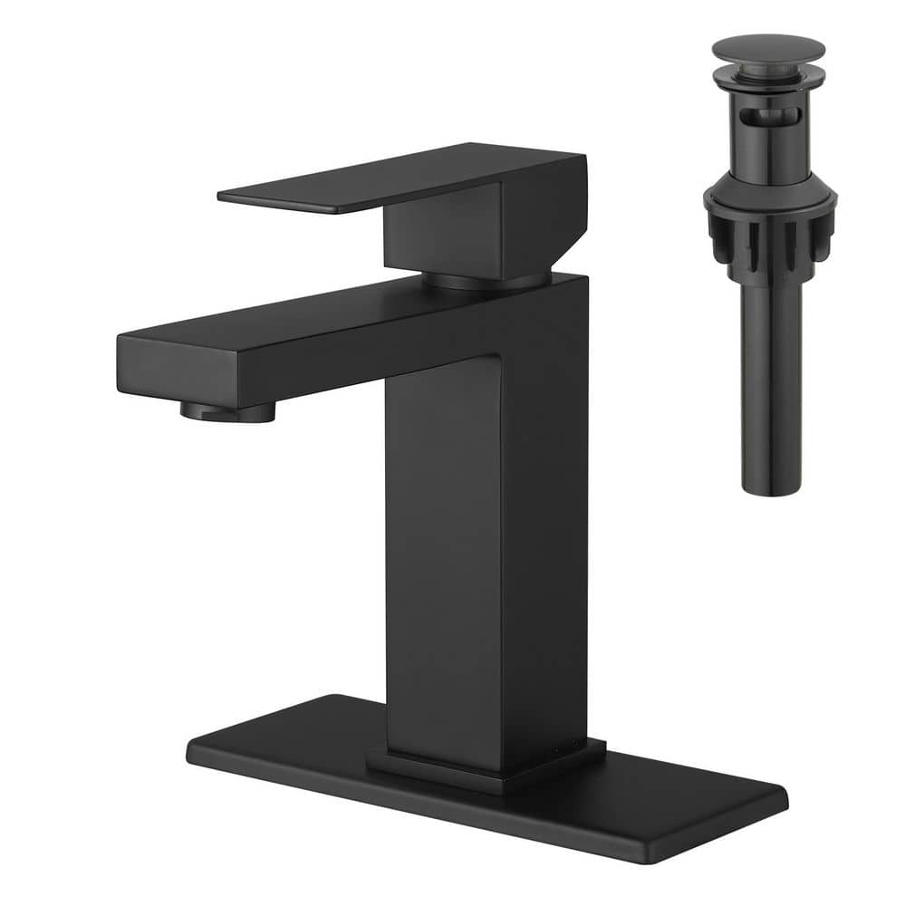 Single Handle Waterfall Single Hole Bathroom Sink Faucet with Deck ...