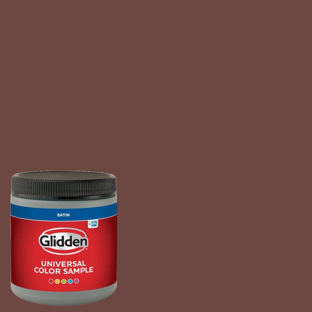 Glidden 8 oz. PPG1060-7 Warm Mahogany Satin Interior Paint Sample ...