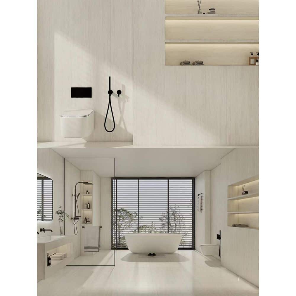 Ejoy 48 in. x 24 in. x 1 in. Travertine Beige Natural Flexible Soft ...