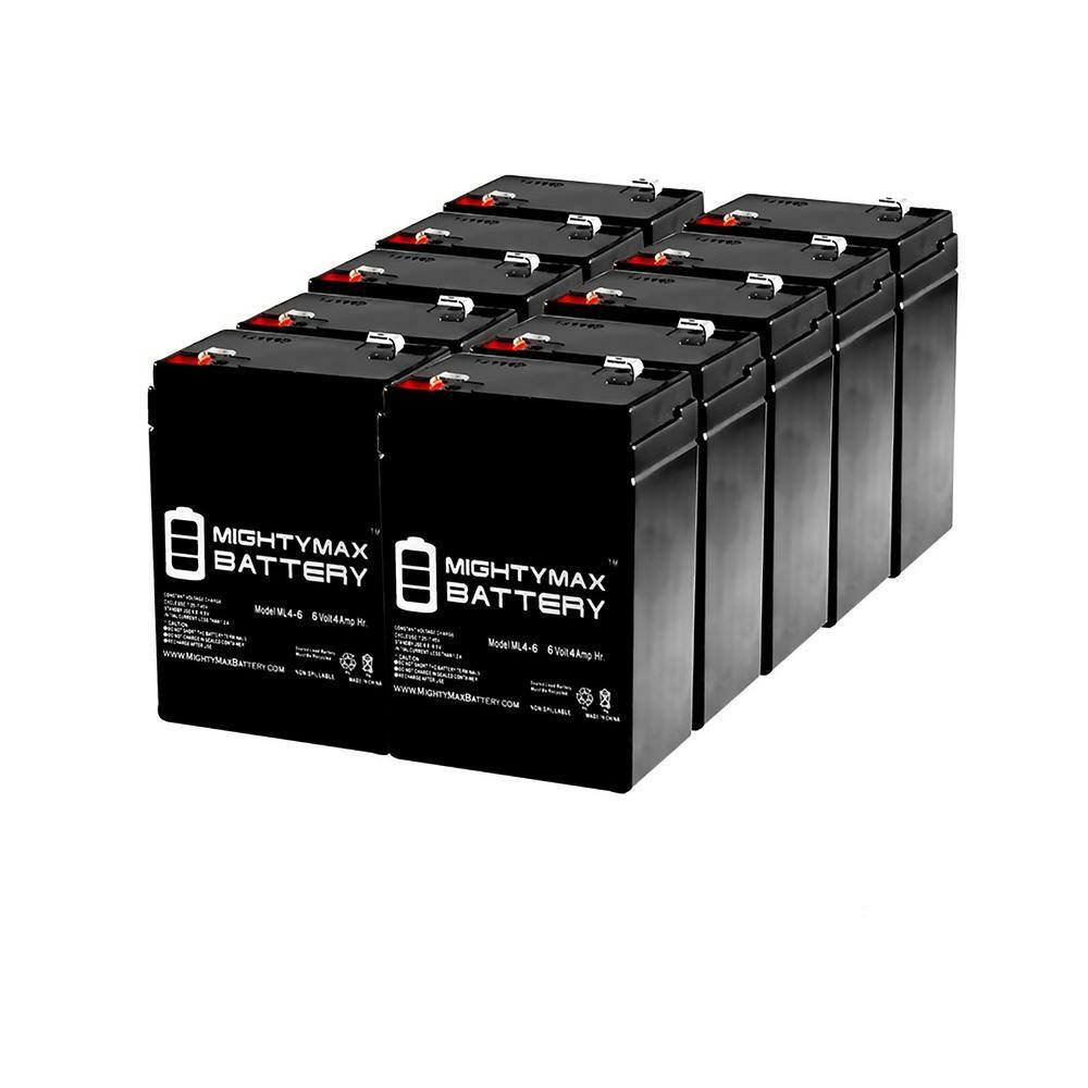 MIGHTY MAX BATTERY 6V 4.5AH Replacement Battery for Jasco RB640 - 10 Pack MAX3863777 - The Home ...