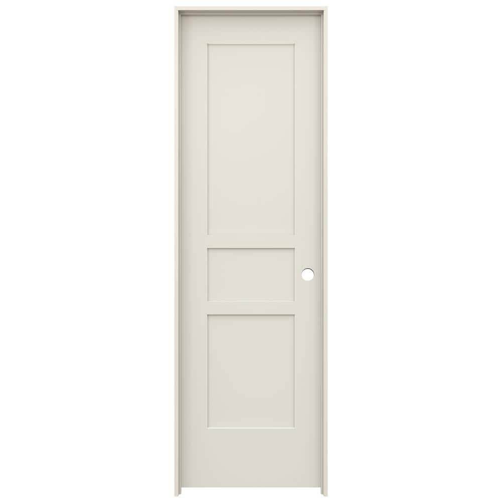 JELD-WEN 24 in. x 80 in. Tria Primed Left-Hand Mirrored Glass Molded ...