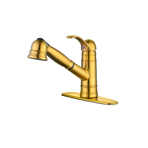 UPIKER Renzo Single-Handle Pull-Out Sprayer Kitchen Faucet Deckplate ...