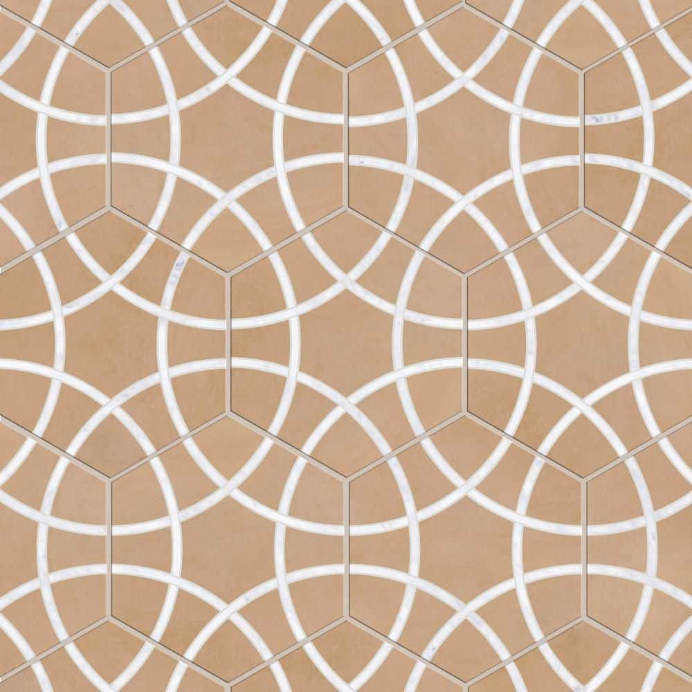 Merola Tile Bari Hex Terra Deco 11 in. x 13 in. Porcelain Floor and ...