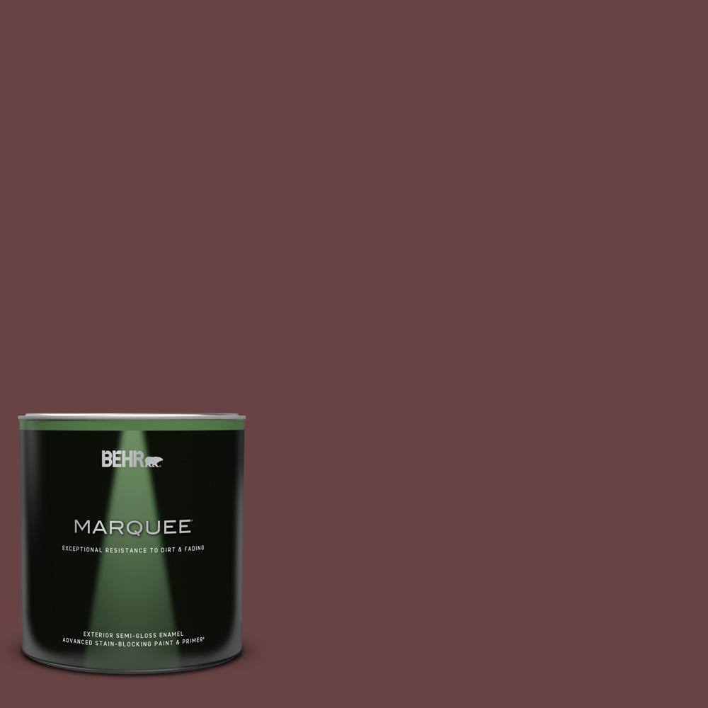 BEHR MARQUEE 1 qt. #MQ1-14 Twinberry Semi-Gloss Enamel Exterior Paint ...