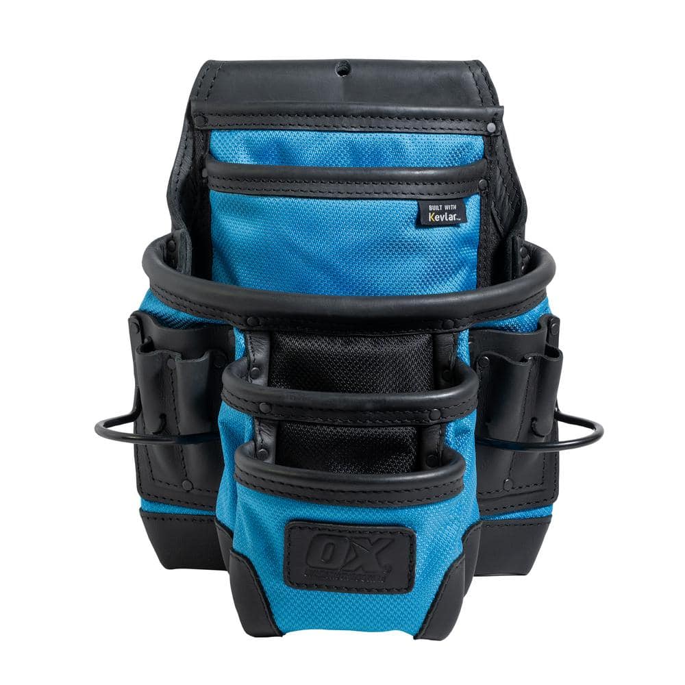 OX TOOLS OX Ultimate 10-Pocket Leather and Nylon Dual Hammer Holder ...