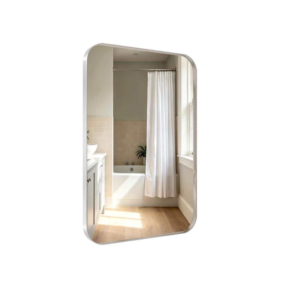 Comrelax 16 in. W x 24 in. H Modern Rectangle Stainless Steel Wall ...