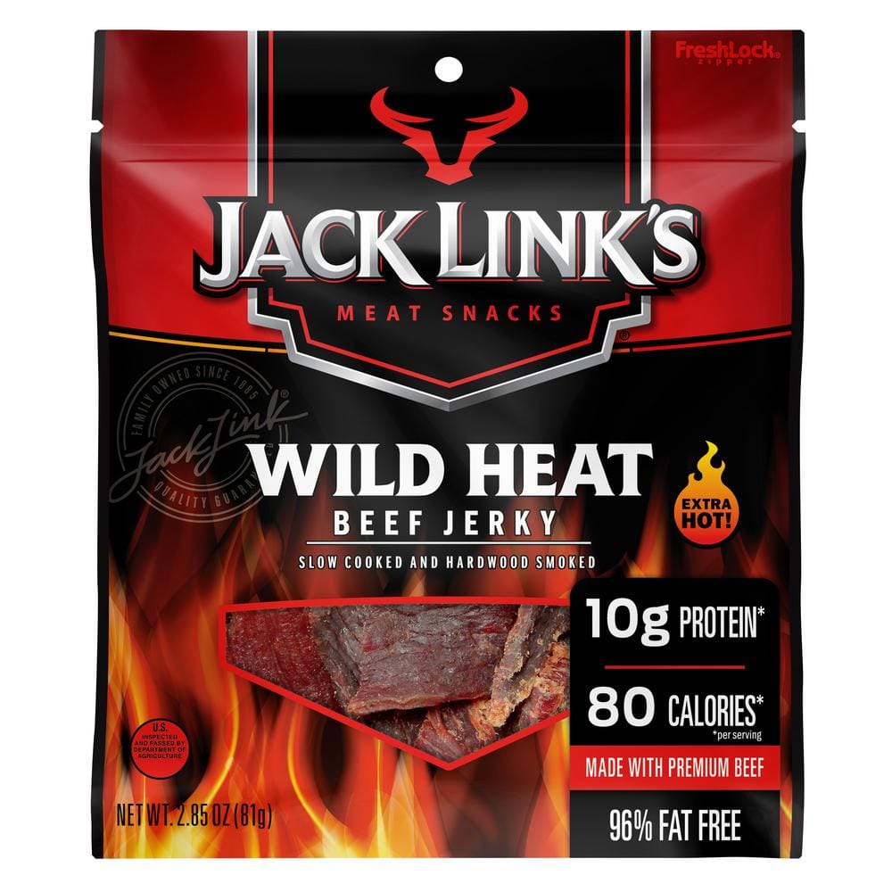 Jack Link's 2.85 oz. Wild Heat Jerky Meat Snacks 123074 - The Home Depot