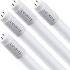 LUXRITE 12-Watt 3 ft. Linear T8 LED Tube Light Bulb 3 Color Selectable Single and Double End ...
