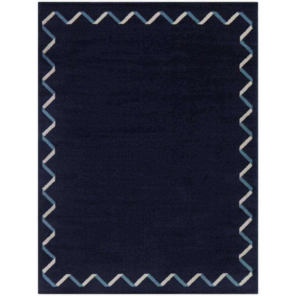 BALTA Tennant Navy 5 ft. x 7 ft. Border Area Rug 3111758 - The Home Depot
