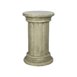 Watnature 19.6 in. Concrete Outdoor Side Table Statues, Faux Wood Stump ...