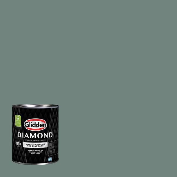 Glidden Diamond 1 qt. PPG1136-6 Dwarf Spruce Eggshell Interior Paint ...