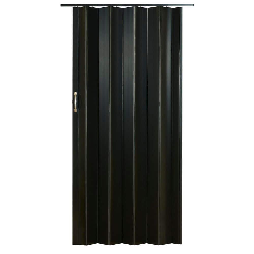 Spectrum Berkshire 48 in. x 80 in. Black Vinyl PVC Accordion Door with ...