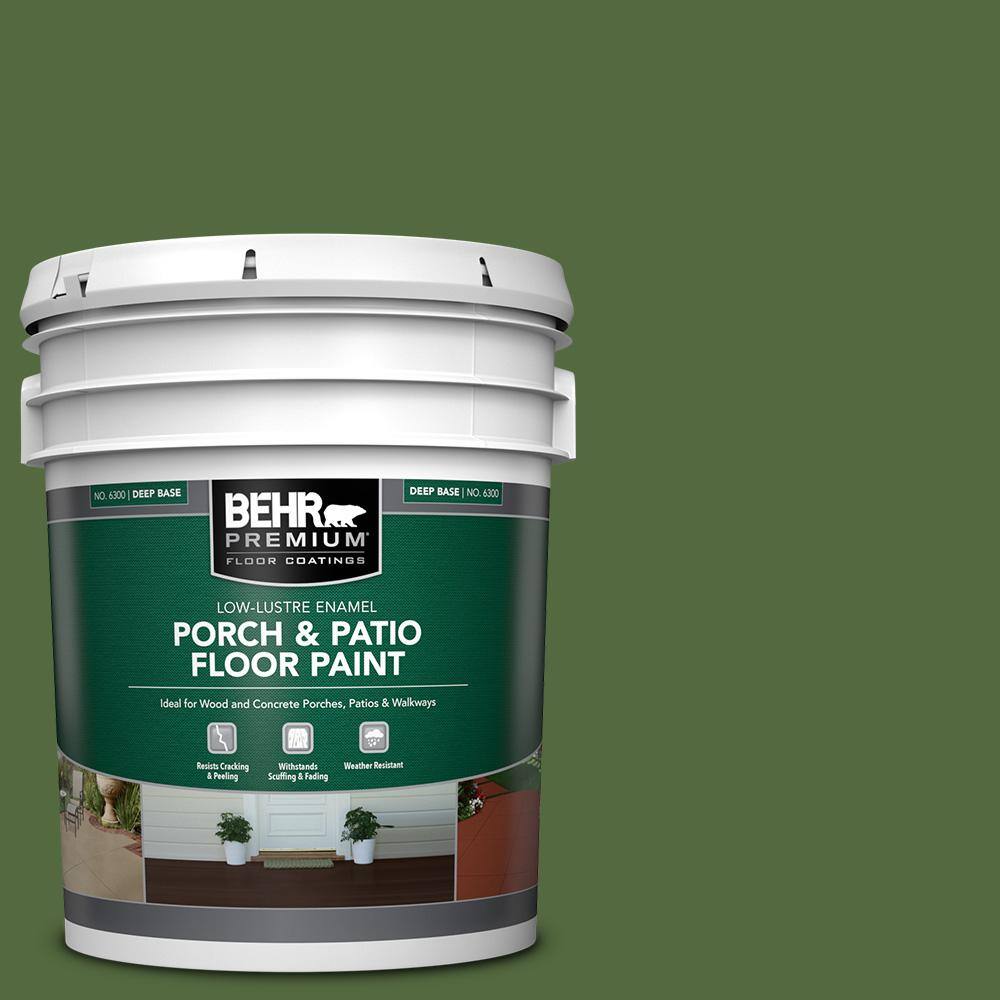 BEHR PREMIUM 5 gal. #M380-7 Alfalfa Extract Low-Lustre Enamel Interior ...