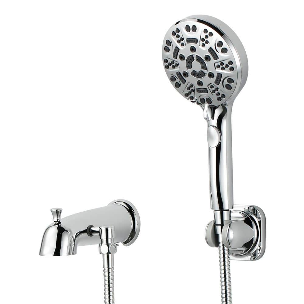 WOWOW Bath Accessory Set, Tub Spout with Diverter, 8 Settings Handheld ...