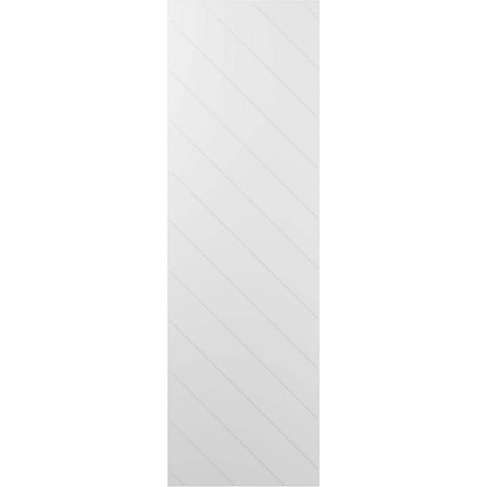 Ekena Millwork 18 in. W x 52 in. H True Fit PVC Diagonal Slat Modern ...