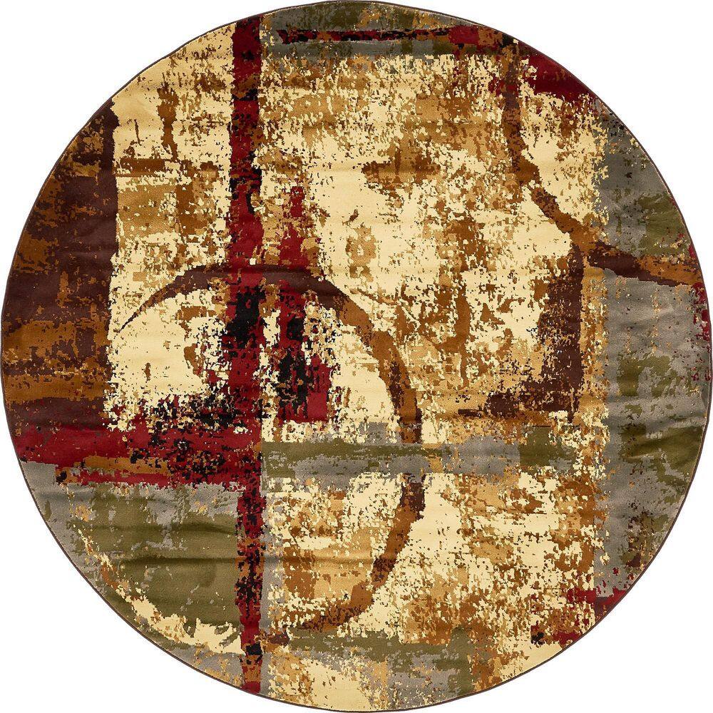 Unique Loom Barista Catuai Multi 8' 0 x 8' 0 Round Rug 3137965 - The ...