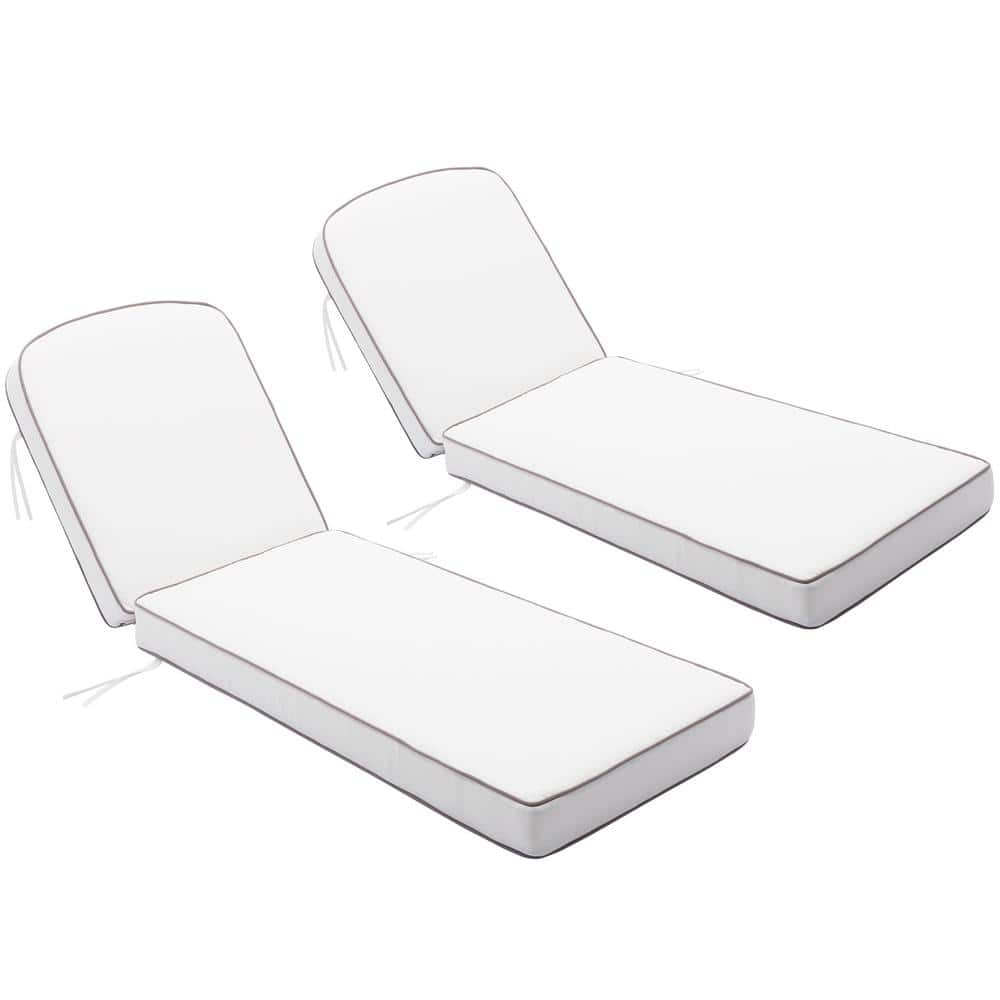 DESwan Pelcha 23 in. W x 75 in. D x 5 in. T 2-Piece Outdoor Chaise ...