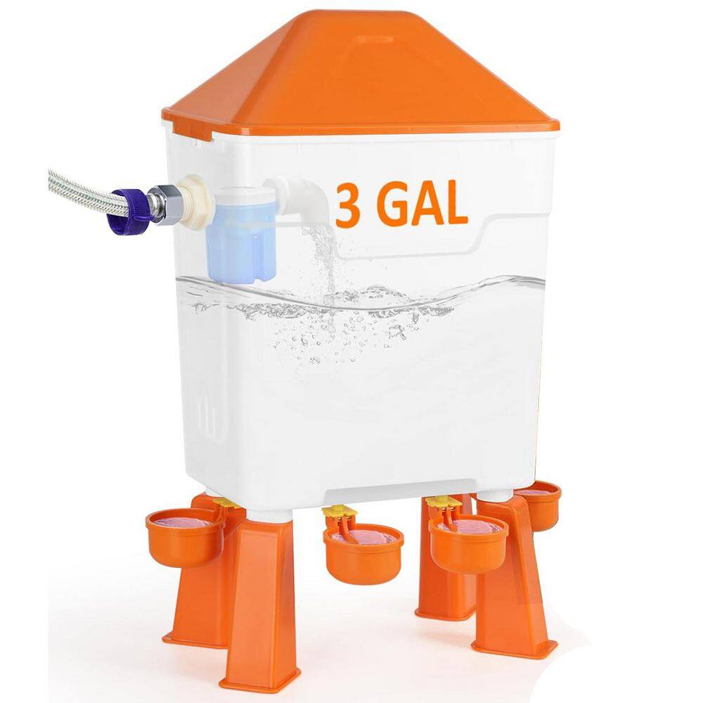 N/A 3 gal. Float-Control Poultry Waterer Hanging Standing Design ...