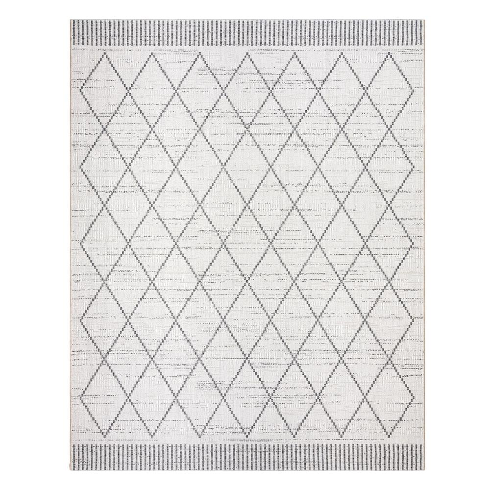 Gertmenian Ringley Parcie Ivory 9 ft. x 13 ft. Geometric Indoor/Outdoor ...