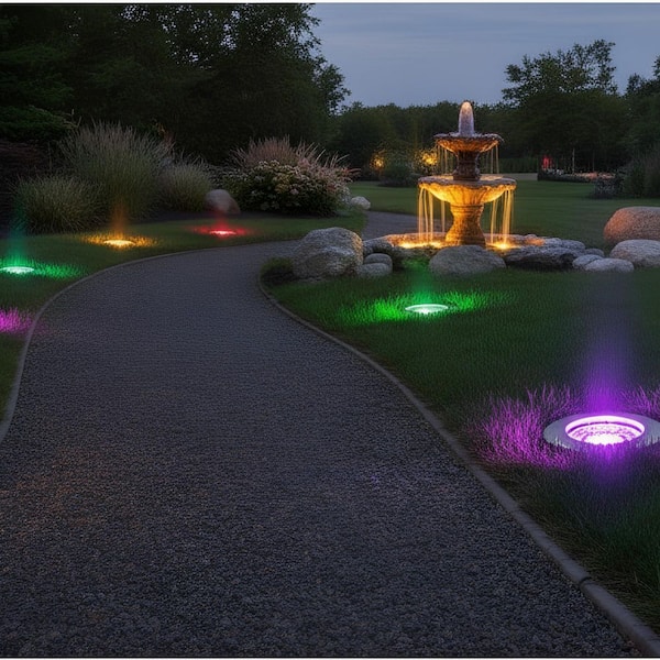 YANSUN 300 Lumens Black RGB Low Voltage Waterproof Integrated LED ...