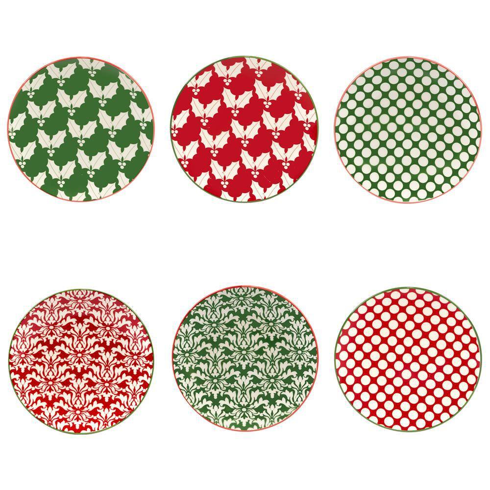 Certified International Winter Medley Assorted Colors Canape Plate ...