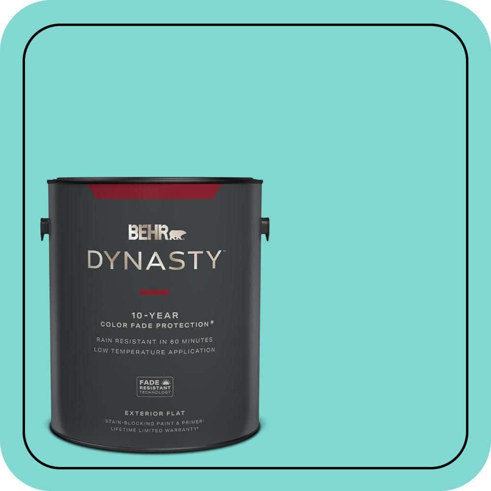 BEHR DYNASTY 1 gal. #MQ4-22 Key Largo Flat Exterior Stain-Blocking ...