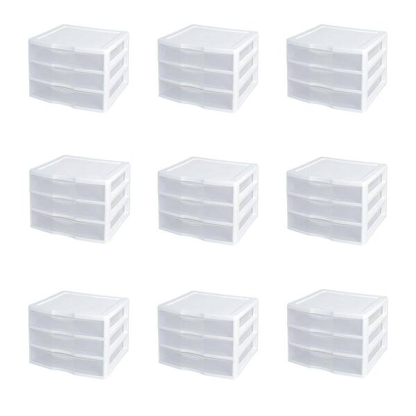 Reviews for Sterilite New White and Clear Countertop 3-Drawer Desktop ...