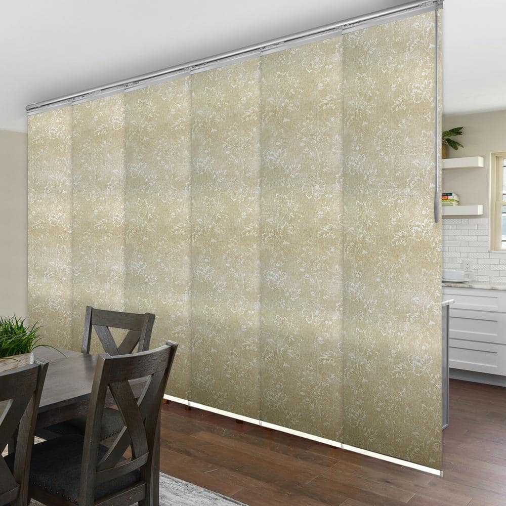 EMOH Viola 70 in. - 130 in. W x 94 in. L Adjustable 6- Panel White ...