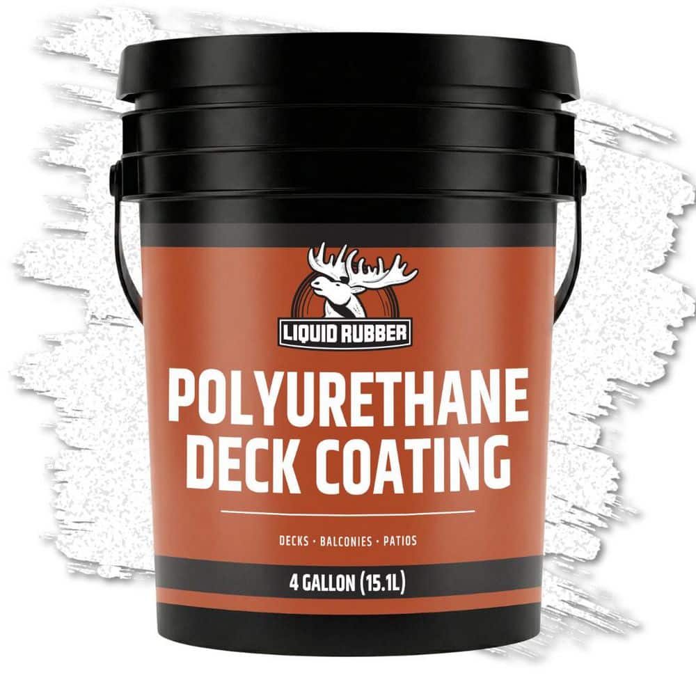 LIQUID RUBBER Polyurethane Deck Coating 4 Gal. 10x Stronger than Paint ...