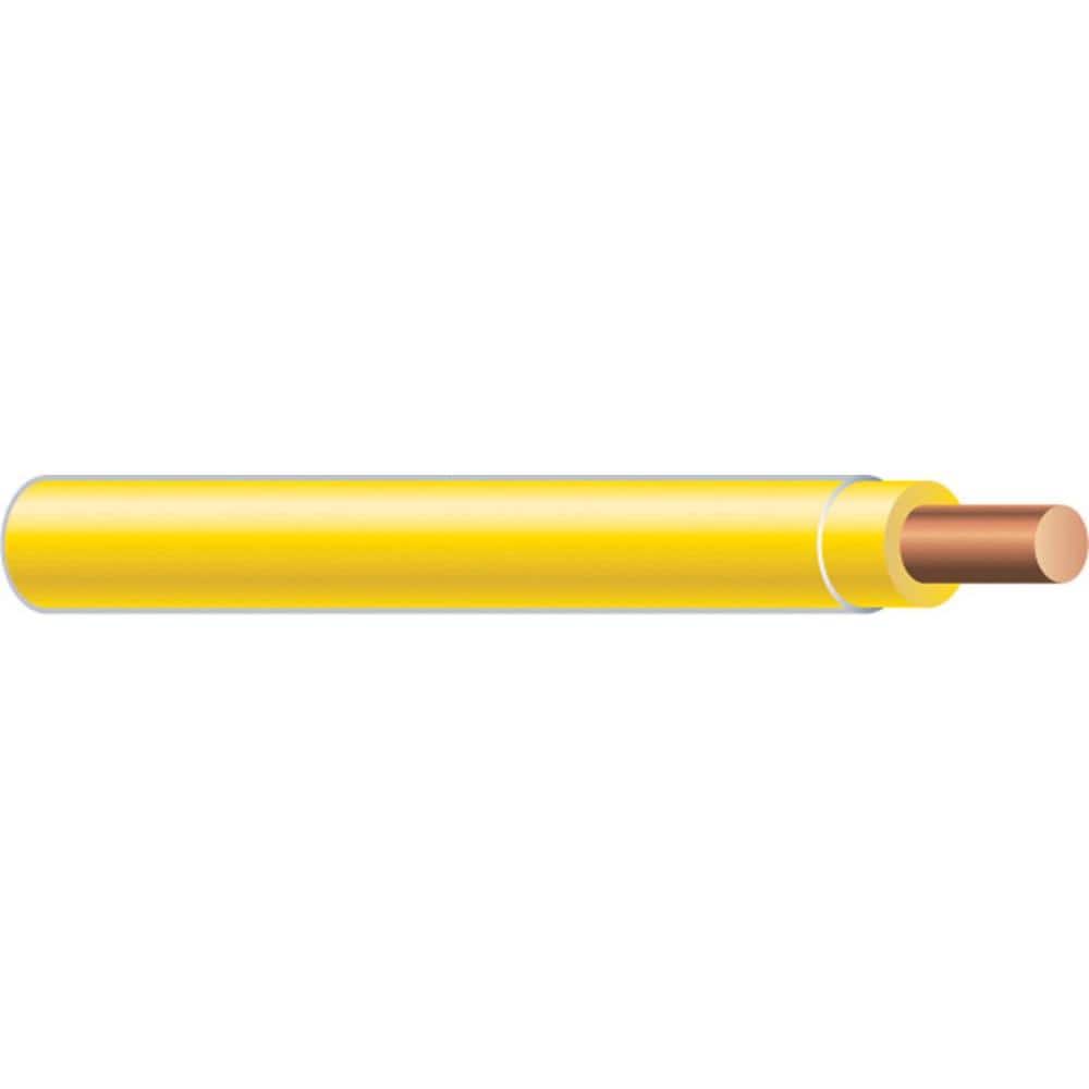 Southwire By-the-Foot 12 Yellow Solid CU THHN Wire 11592399 - The Home ...